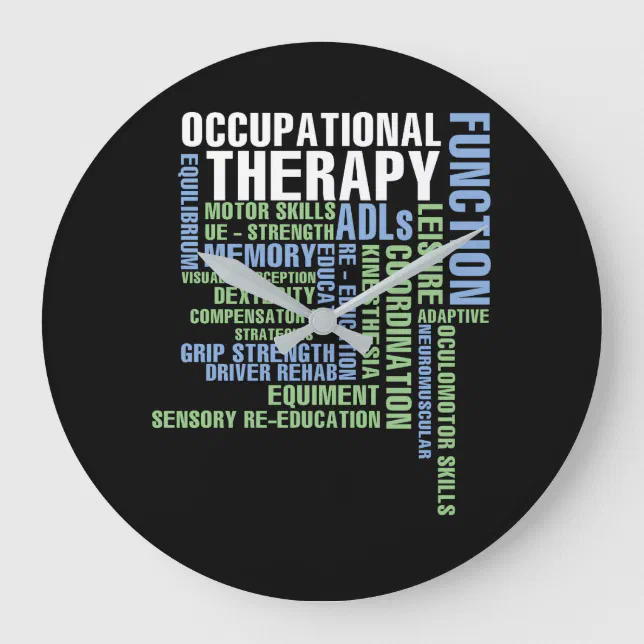 Occupational Therapy for OT Month Large Clock | Zazzle