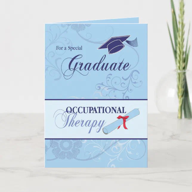 Occupational Therapy Graduation Congratulations, B Card | Zazzle