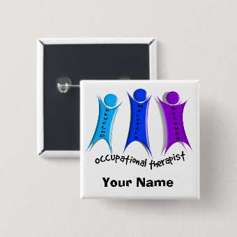 Occupational Therapy Name Buttons | Zazzle