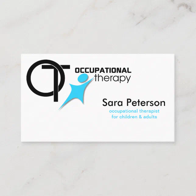 Occupational Therapy - OT - Black Sky Blue Calling Card | Zazzle
