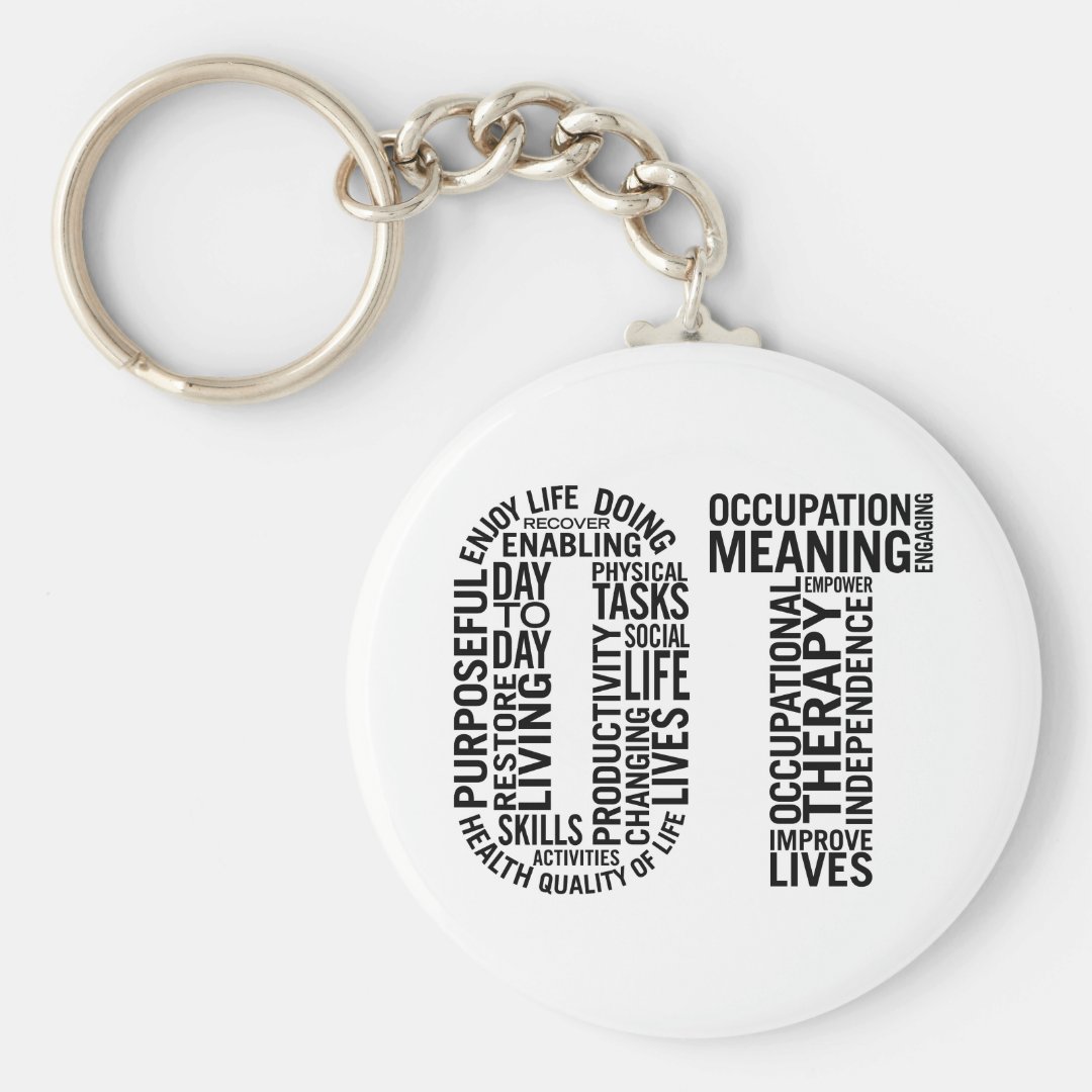 Occupational Therapy OT Keychain | Zazzle