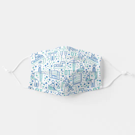 Occupational Therapy OT Pattern Adult Cloth Face Mask | Zazzle