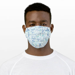 Occupational Therapy OT Pattern Adult Cloth Face Mask | Zazzle