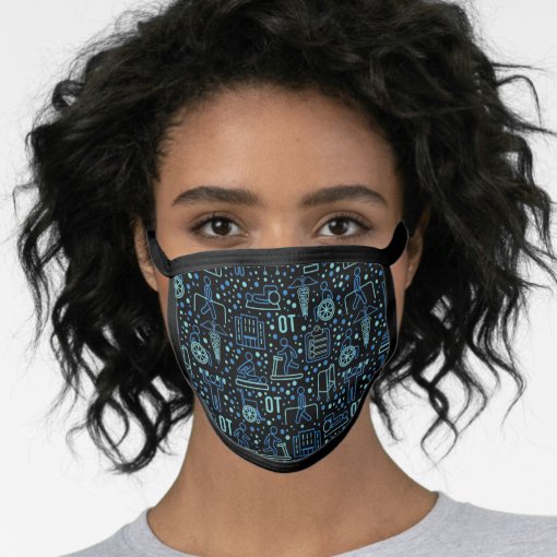Occupational Therapy OT Pattern Face Mask | Zazzle