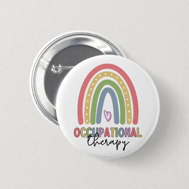 Occupational Therapy OT Therapist Rainbow Button | Zazzle