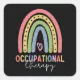 Occupational Therapy OT Therapist Rainbow Square Sticker | Zazzle