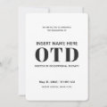 Occupational Therapy OTD Graduation Announcement | Zazzle