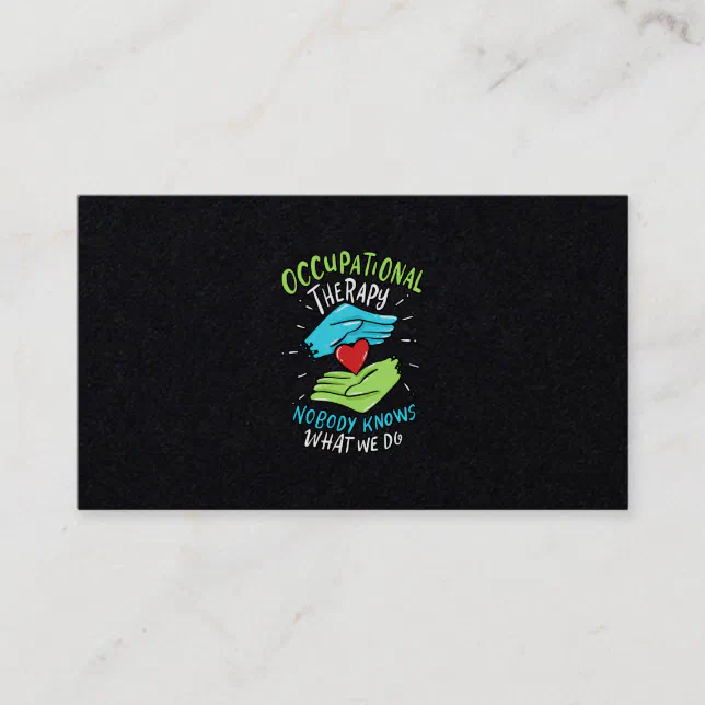 Occupational Therapy Therapist Nurse Gift Business Card | Zazzle