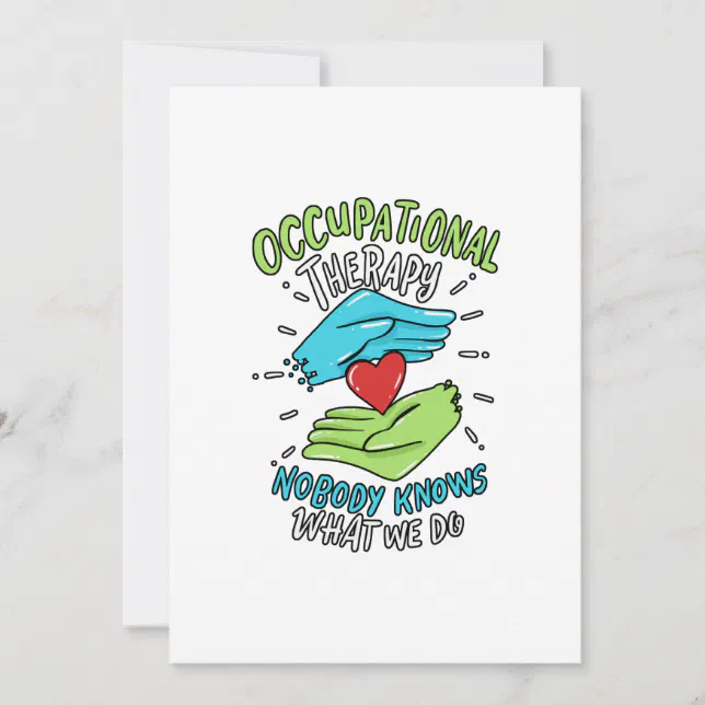 Occupational Therapy Therapist Nurse Gift Thank You Card | Zazzle
