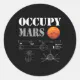 Occupy Mars Starship Rocket Classic Round Sticker | Zazzle
