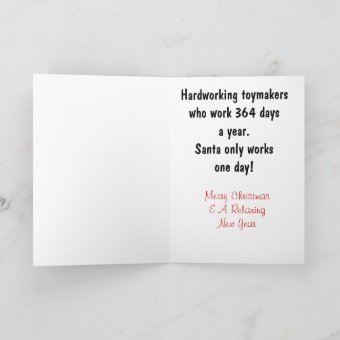 Occupy The North Pole Elf Protest Christmas Card | Zazzle