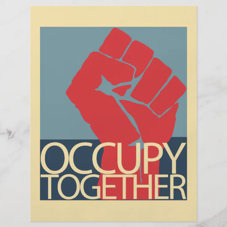 Occupy Together Protest Art Occupy Wall Street Flyer | Zazzle