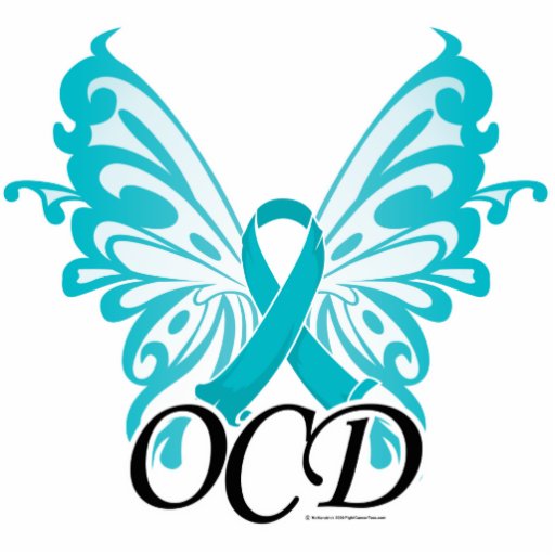 OCD Butterfly Ribbon Acrylic Cut Outs | Zazzle