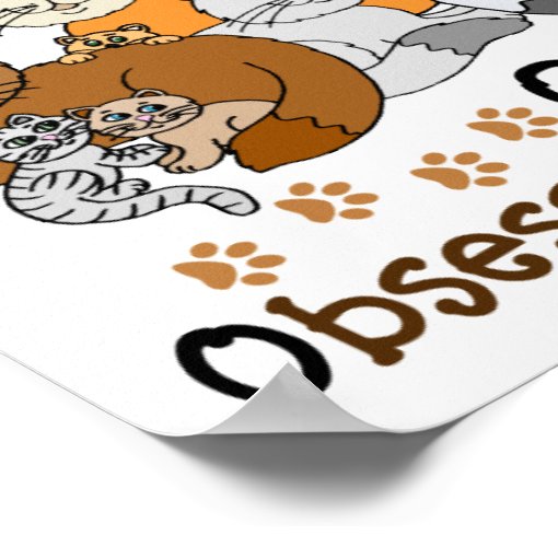 OCD Obsessive Cat Disorder Poster | Zazzle