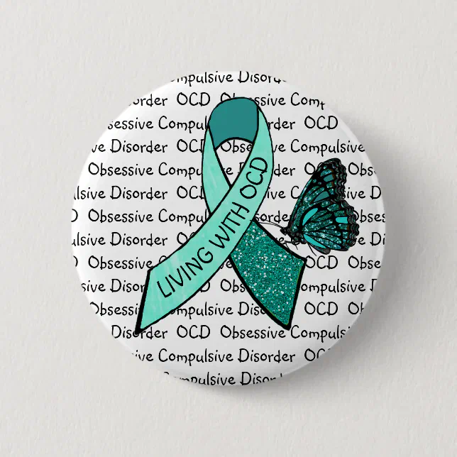 OCD Obsessive Compulsive Disorder Awareness Ribbon Button | Zazzle