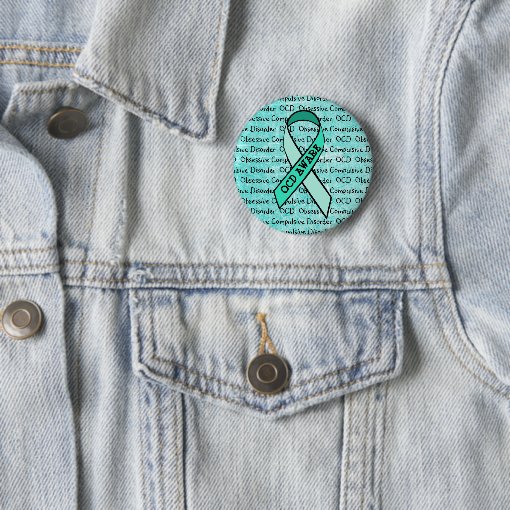 OCD Obsessive Compulsive Disorder Awareness Ribbon Pinback Button | Zazzle