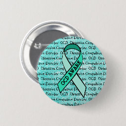 OCD Obsessive Compulsive Disorder Awareness Ribbon Pinback Button | Zazzle
