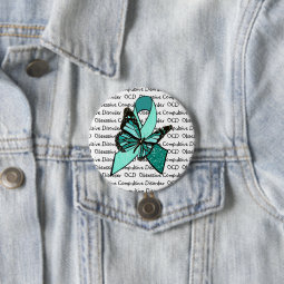 OCD Obsessive Compulsive Disorder Awareness Ribbon Pinback Button | Zazzle