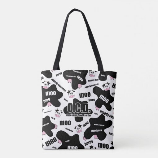 OCD - Obsessive Cow Disorder Tote Bag | Zazzle
