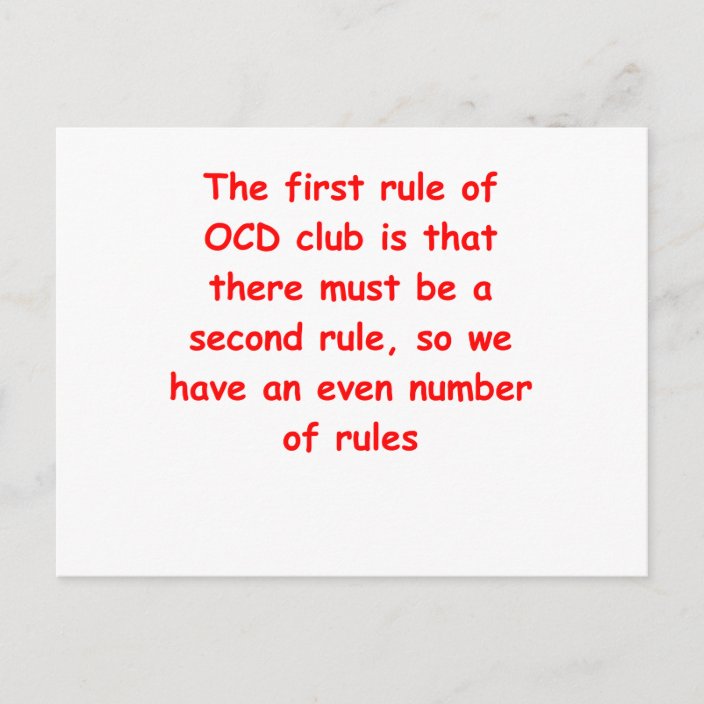 ocd postcard | Zazzle.com