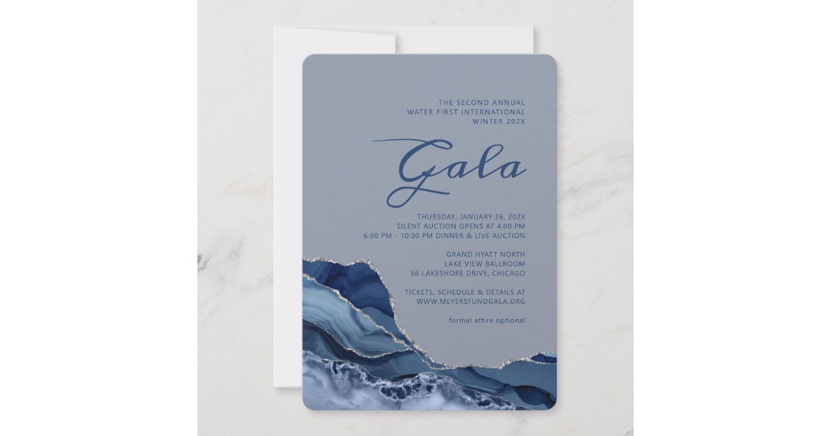 Ocean Agate Gala Invitation | Zazzle.com