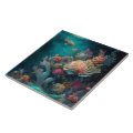 Ocean and marine life ceramic tile | Zazzle
