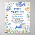Ocean Animal Boy Birthday Time Capsule Poster | Zazzle