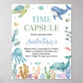 Ocean Animal Under the Sea Birthday Time Capsule Poster | Zazzle