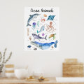 Ocean Animals | Education Learning Classroom Poster | Zazzle