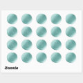 Ocean Aqua Calligraphy Monogram Wax Seal Stickers | Zazzle