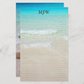 Ocean Background Lined Blank Writing Paper | Zazzle