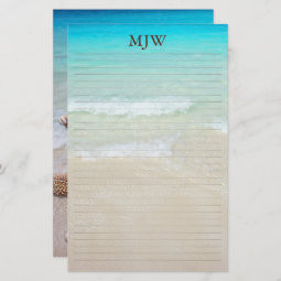 Ocean Background Lined Blank Writing Paper | Zazzle