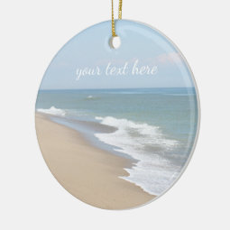 Ocean beach and waves ceramic ornament | Zazzle