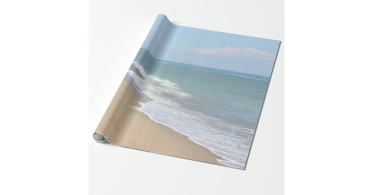 Ocean beach and waves wrapping paper | Zazzle
