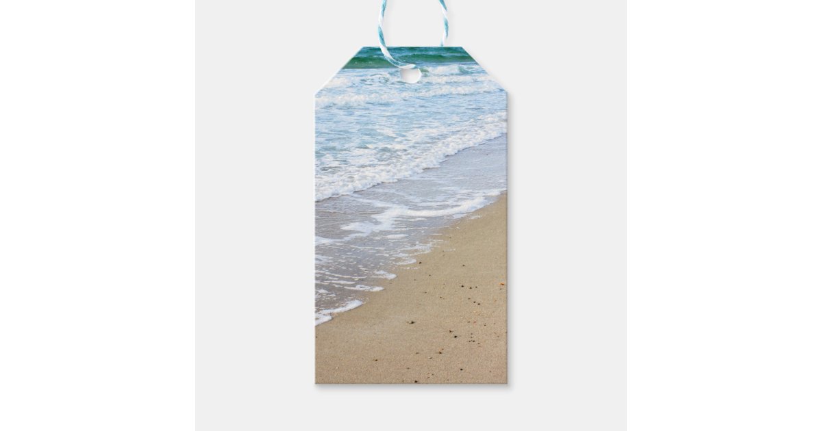 Ocean beach gift tags | Zazzle