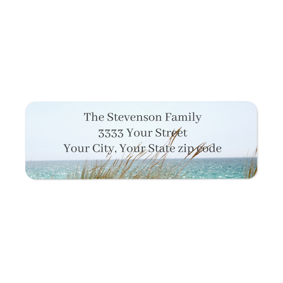 Ocean Beach Inspired Return Address Label | Zazzle