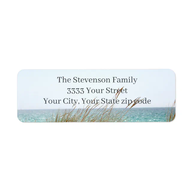 Ocean Beach Inspired Return Address Label | Zazzle