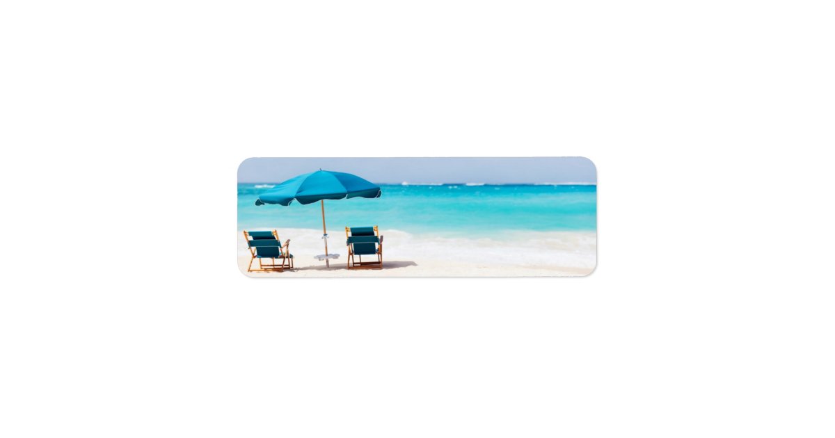 Ocean beach label | Zazzle