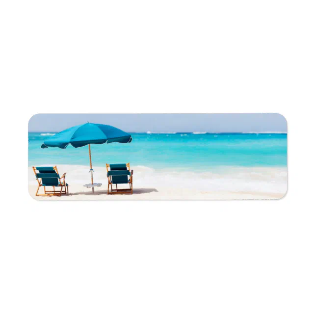 Ocean beach label | Zazzle