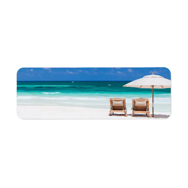 Ocean beach label | Zazzle