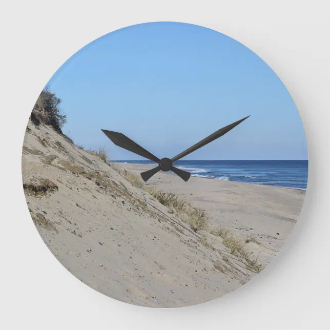 Ocean Beach on Cape Cod Large Clock | Zazzle