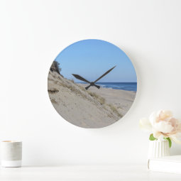 Ocean Beach on Cape Cod Large Clock | Zazzle