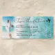Ocean Beach Photo Boarding Pass Save The Date | Zazzle
