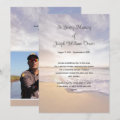 Ocean Beach Photo Memorial Funeral Service Card | Zazzle