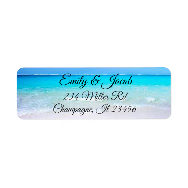 Ocean Beach Photo Return Address Labels | Zazzle