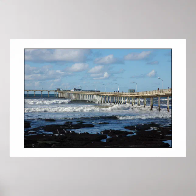 Ocean Beach Pier Poster | Zazzle