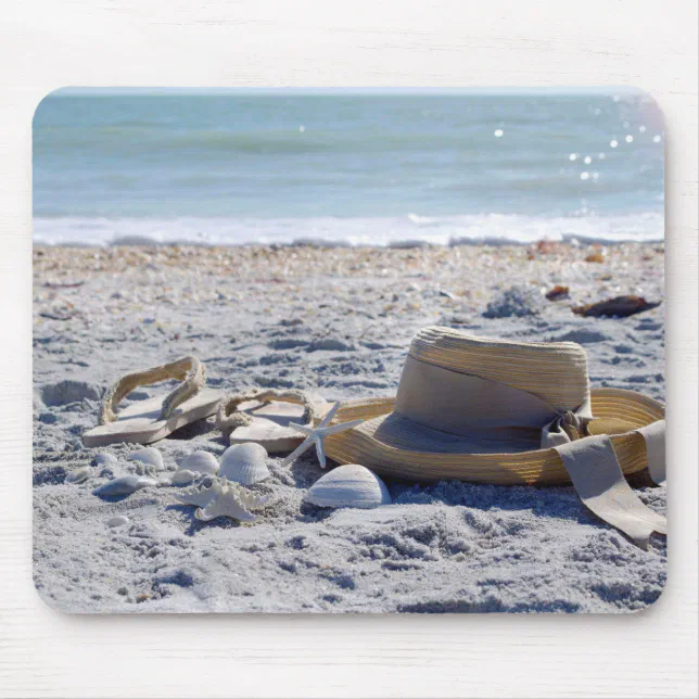 Ocean, beach, sea shells mouse pad | Zazzle