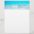 Ocean Beach Sea Travel Aqua Blue Stylish Letterhead | Zazzle