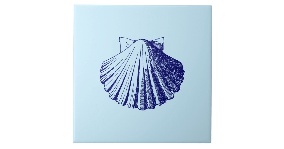 Ocean Beach Seashell Ceramic Tile | Zazzle