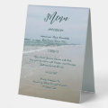 Ocean Beach Standing Menu Reception Sign | Zazzle
